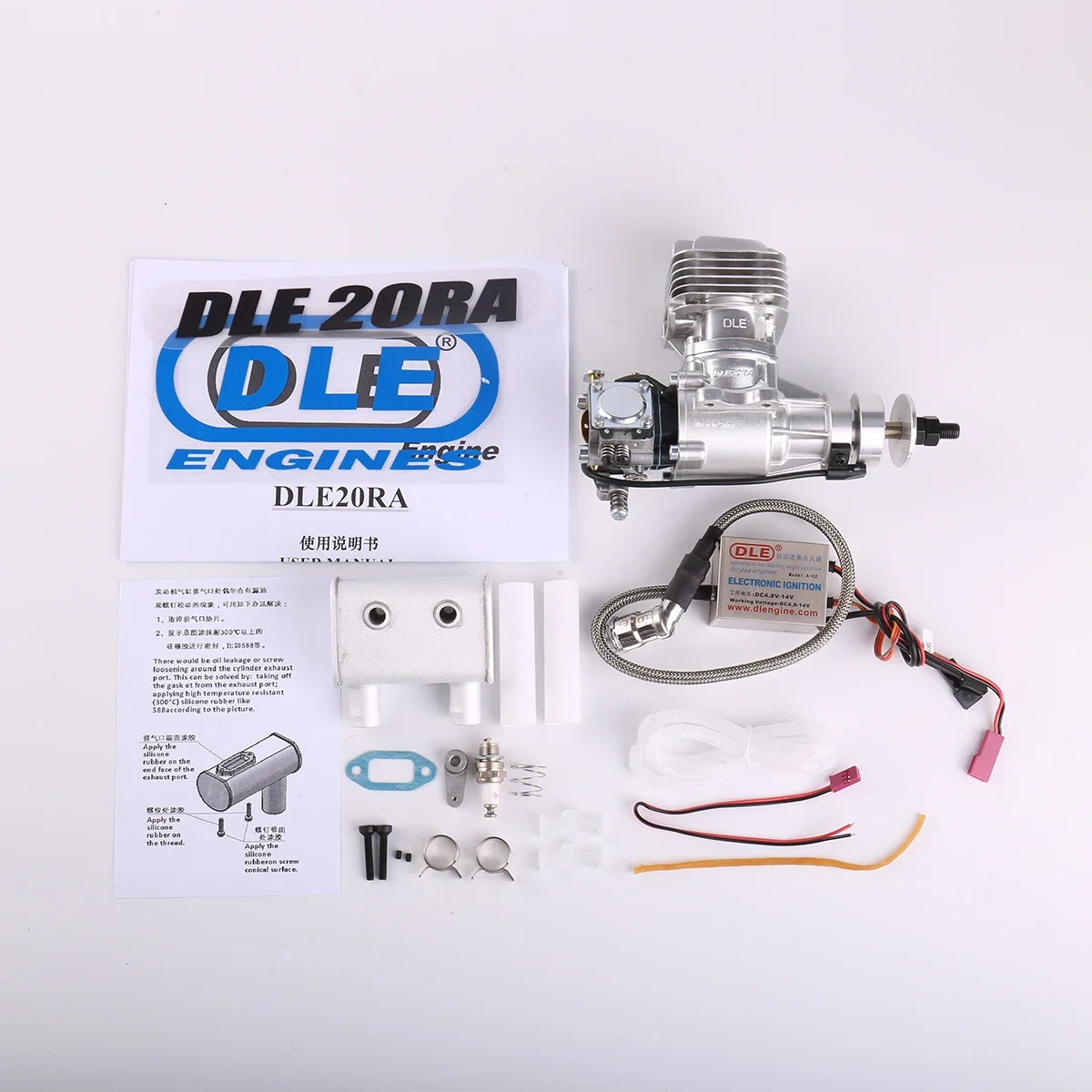 New DLE 20RA 20cc GAS Engine for RC Airplane Fixed Wing Model Single ...