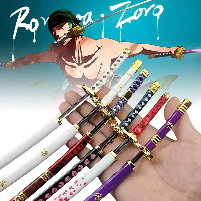 Mini All Metal Roronoa Zoro Katana One Steel Sword Ninja Knife Real ...