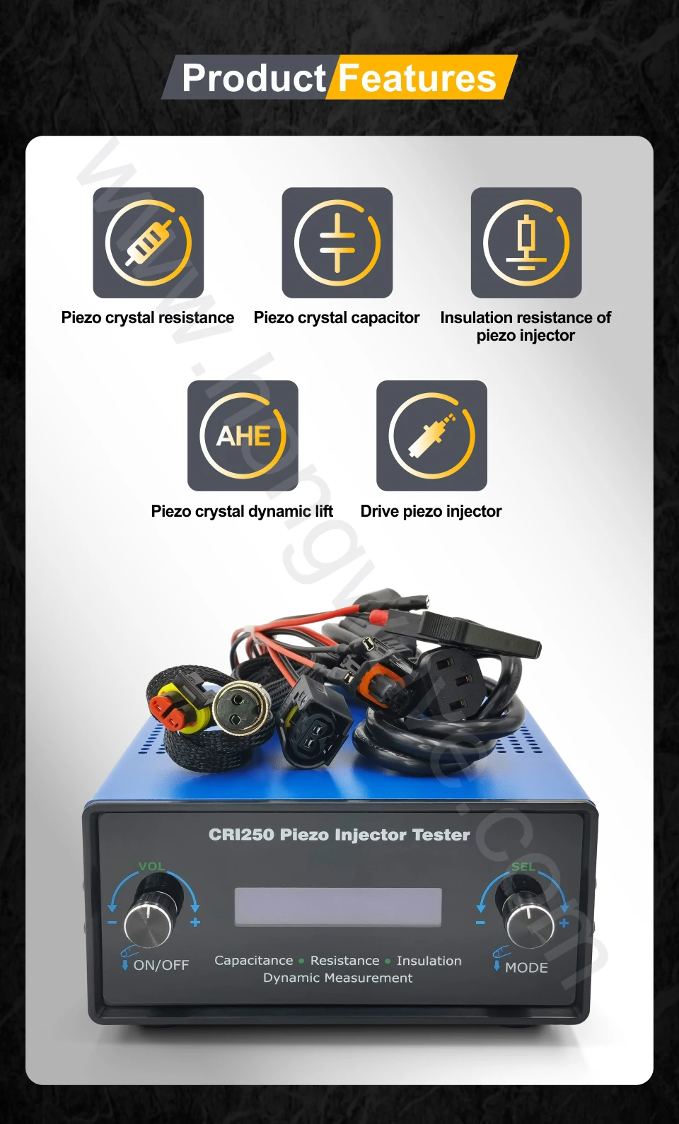 CRI250 Common Rail Injector Tester Diesel Piezo AHE Dynamic