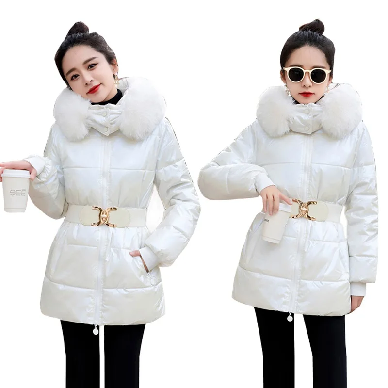 Fashion-Waterproof-European-Women-s-Winter-Jacket-Hooded-Coat-Belt-Down ...