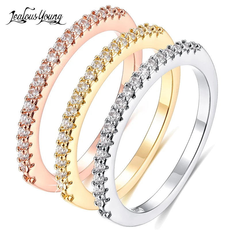 Fashion-3-Pcs-Mix-Color-Women-CZ-Stones-Engagement-Wedding-Rings-Set ...