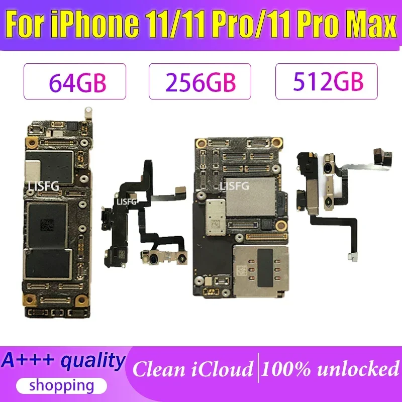Clean-iCloud-Plate-For-iPhone-11-Pro-11-Pro-Max-motherboard-With-Face ...