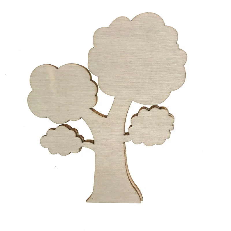 10pcs-100mm-Wooden-Family-Tree-Ornament-Unfinished-Wood-Shapes-Tree ...