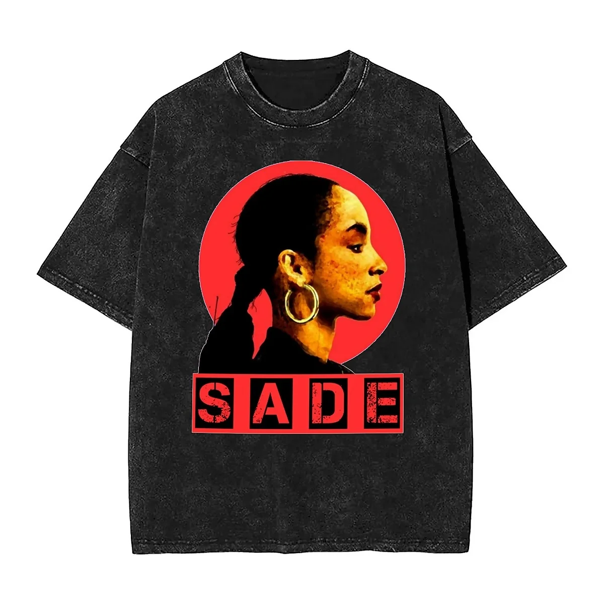 Funny Saded Washed T-Shirt Man Singer Music 90s Y2K Basic Casual T ...