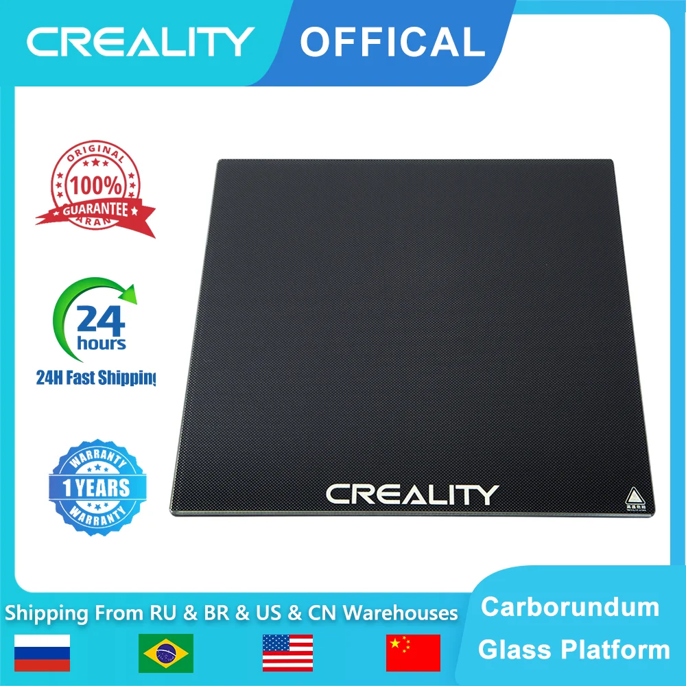 Creality-Official-3D-Printer-Platform-Carborund-Tempered-Glass-Bed-235x235x4mm-Build-Plate-for ...
