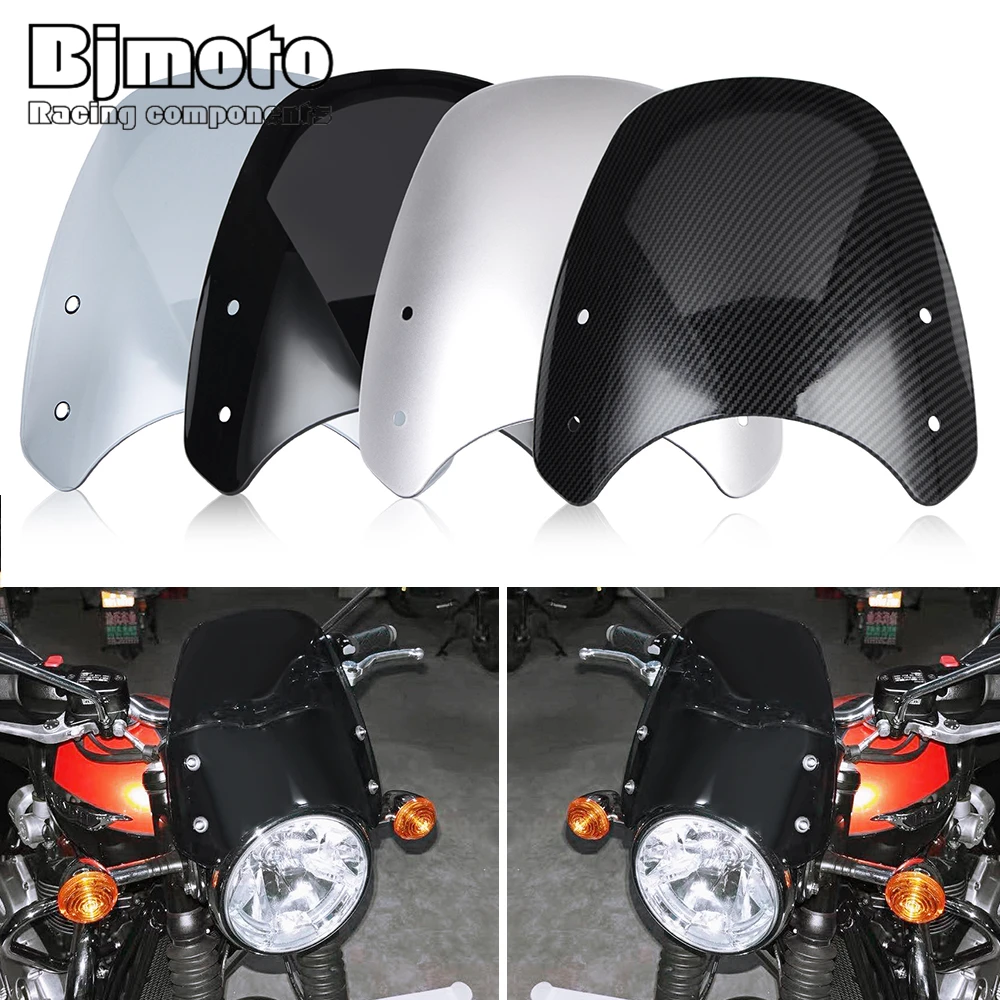 Motorcycle-Windshield-Windscreen-Wind-Deflector-For-Triumph-Bonneville ...