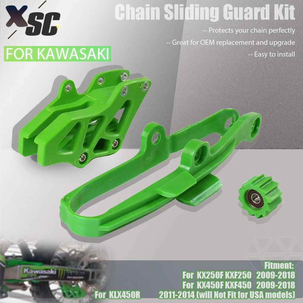 Motorcycle-Chain-Slider-Swingarm-Guide-Roller-Kit-For-Kawasaki-KX-250F ...
