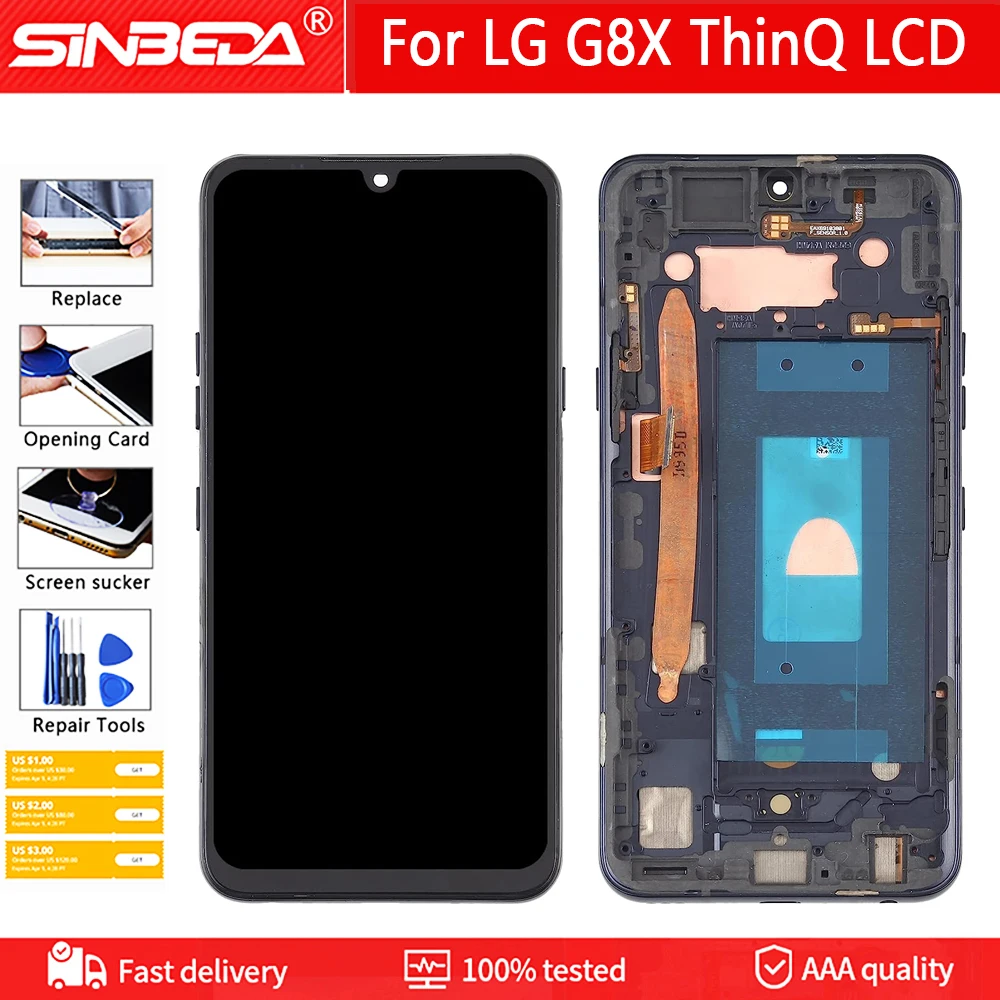 Super-For-LG-G8X-ThinQ-LCD-Display-Touch-Screen-Digitizer-Assembly-With ...