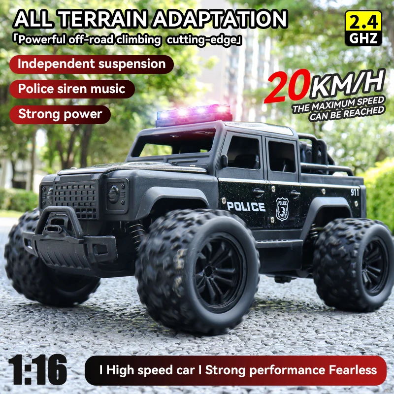 1:16 carros off-road de liga de alta velocidade, caminhão de polícia ...