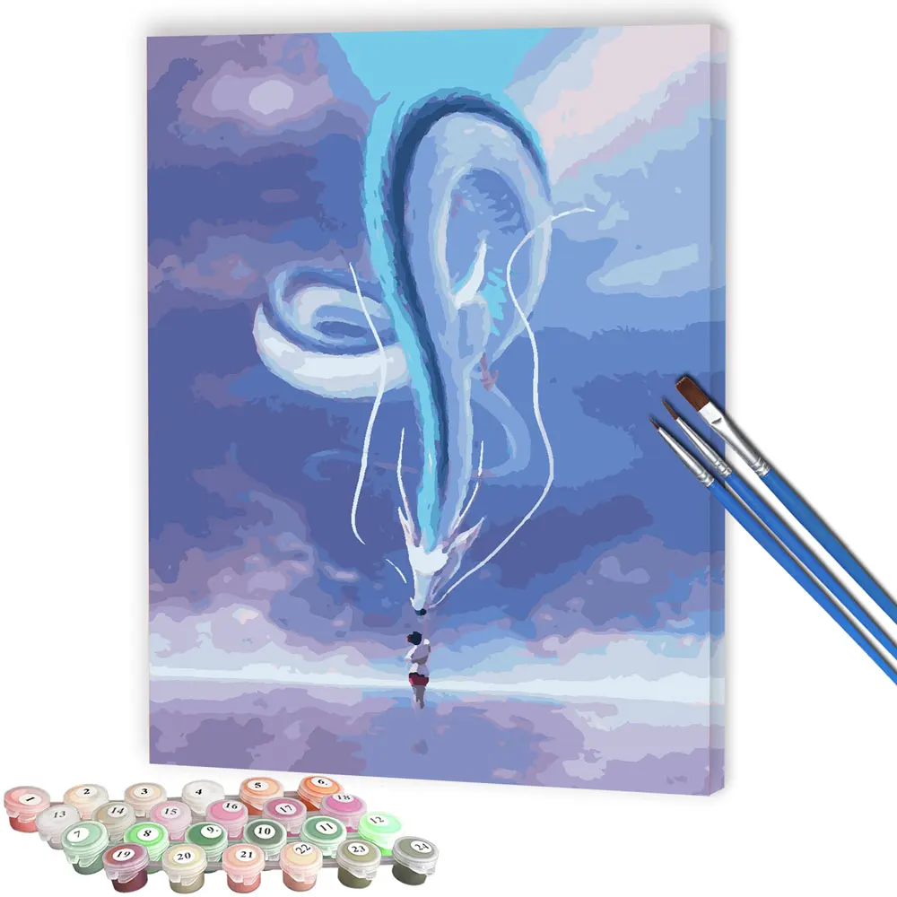 Anime Paintings Numbers Canvas | Picture Painting Anime Numbers - Diy ...