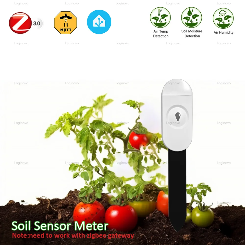 Zigbee Soil Tester Mositure Sensor Temperature Detector Thermo ...