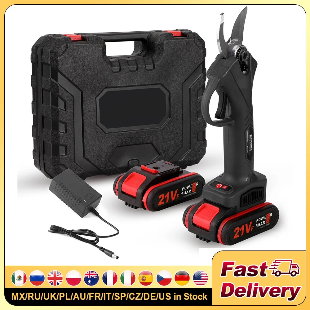 21V-Cordless-Electric-Pruning-Shears-Battery-Punner-Garden-Scissors ...
