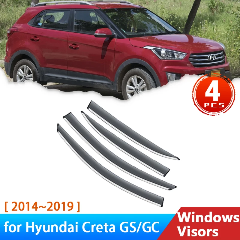 Deflectors For Hyundai Creta Gs Gc Cantus 2014~2019 Accessories ...