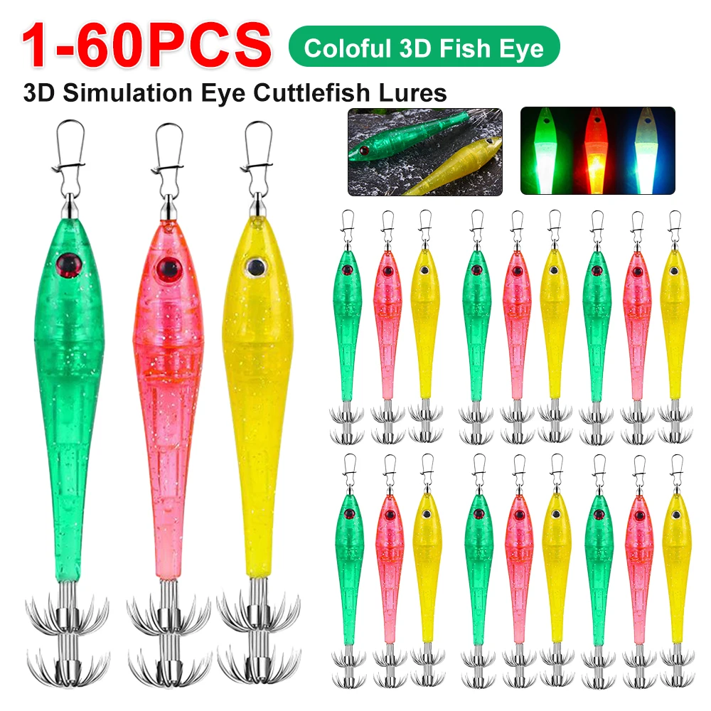 1-60pcs-Coloful-LED-Fishing-Lures-Light-Luminous-Squid-Jig-Hook ...