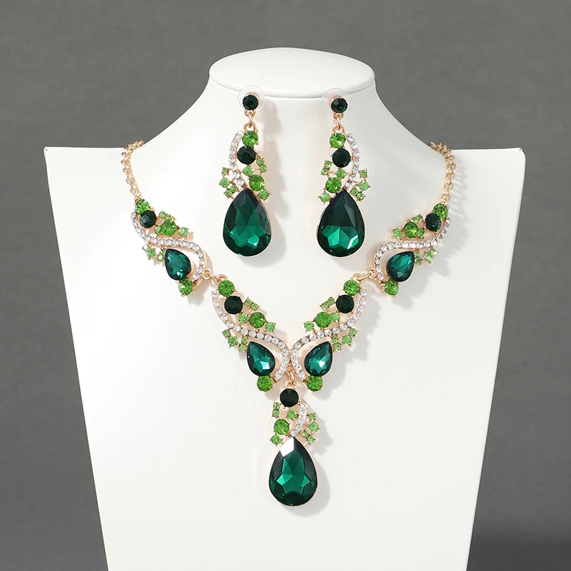 Itacazzo-conjunto-de-collar-y-pendientes-de-moda-para-novia-exquisito-y ...