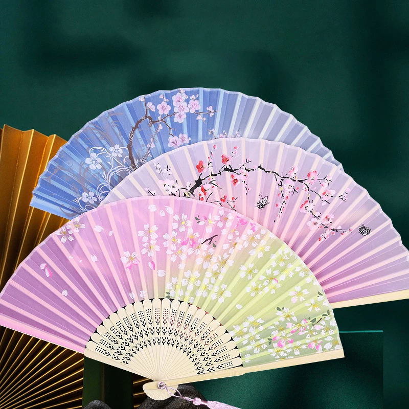 Vintage-Style-Silk-Chinese-Folding-Fan-Japanese-Pattern-Art-Craft-Gift ...