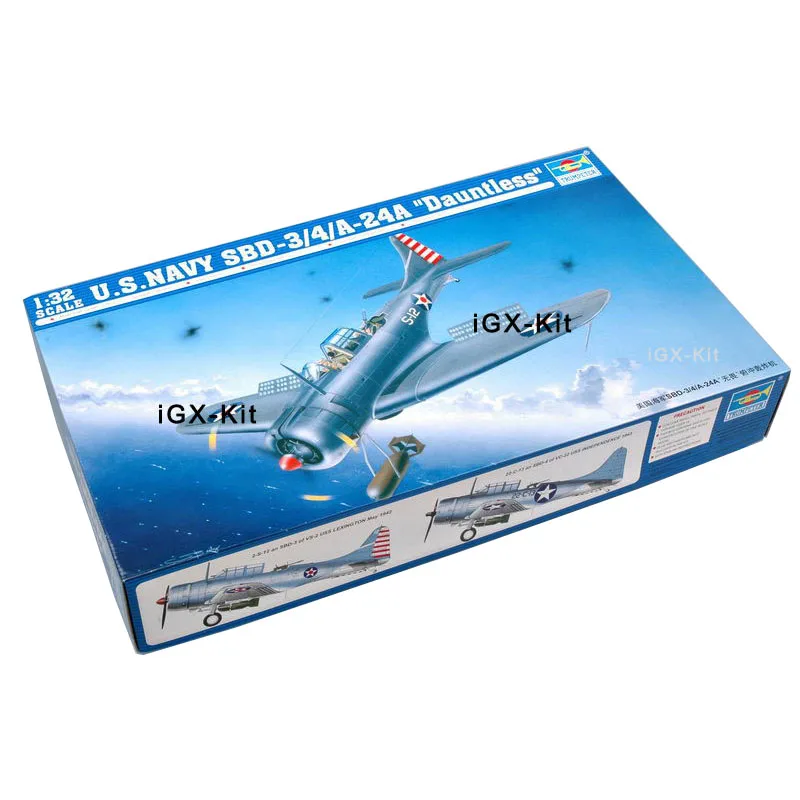 Trumpeter 02242 1/32 미국 해군 SBD 3/4/A 무난한 다이빙 폭격기 군사 항공기 플라스틱 조립 모델 수공예 ...
