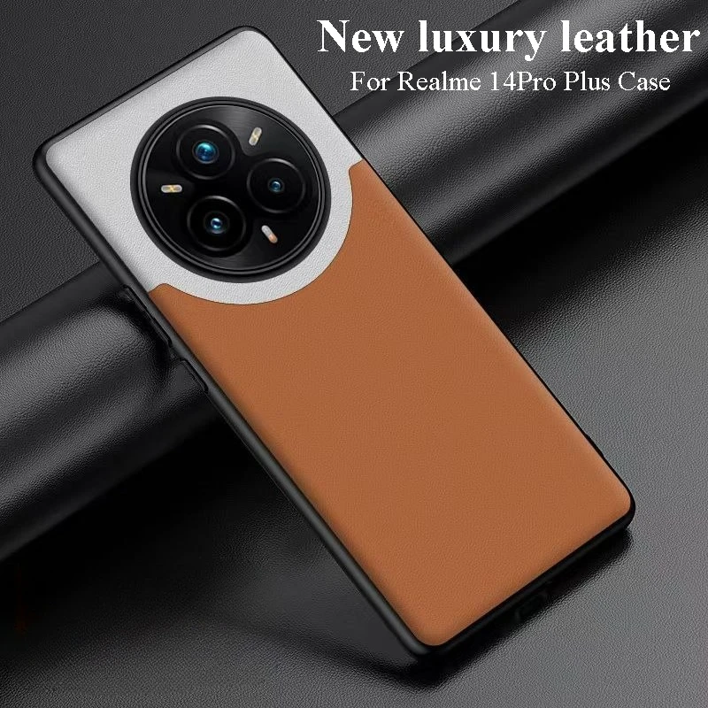 Case For Realme 14Pro Plus 5G Case Luxury PU Leather TPU Edge Back ...