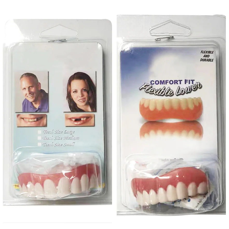 Silicone-False-Teeth-Upper-Lower-Veneers-Perfect-Laugh-Veneers-Dentures ...