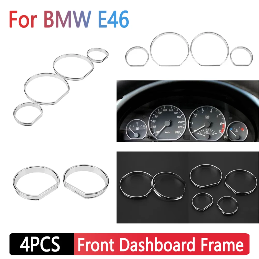 4PCS Car Front Dashboard Frame Auto Car Front Circle Styling Cover ...