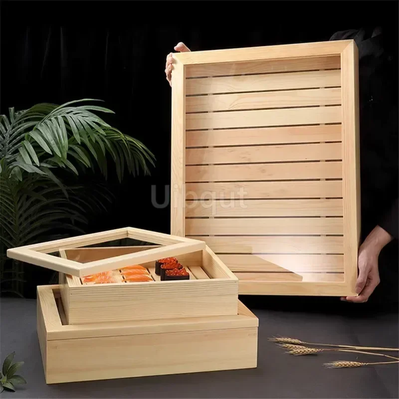 Japanese-cuisine-wooden-sashimi-Sushi-box-with-lid-fish-salmon-boxs ...