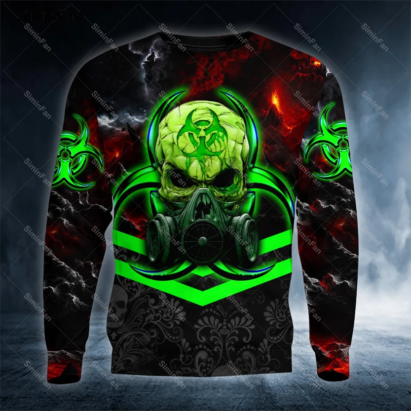 Green Biohazard Skull