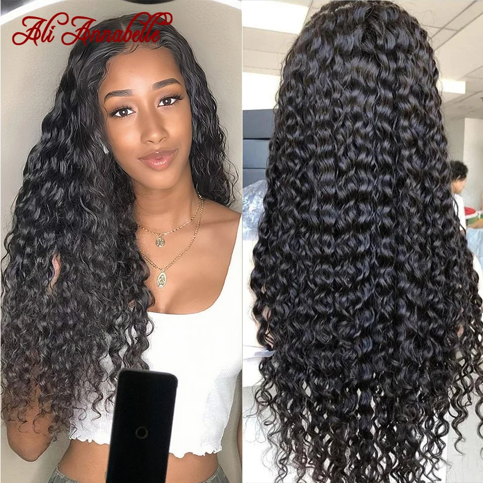 Peruvian-Deep-Wave-Closure-Wig-Peruvian-Human-Hair-Wigs-4x4-Deep-Lace ...