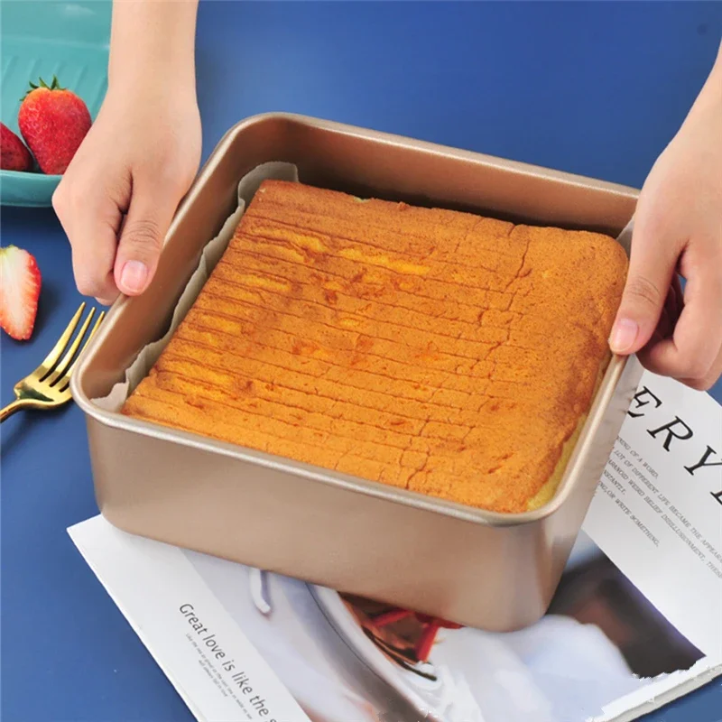 Square-Non-Stick-Bread-Loaf-Pan-Carbon-Steel-DIY-Bakeware-Cake-Toast ...