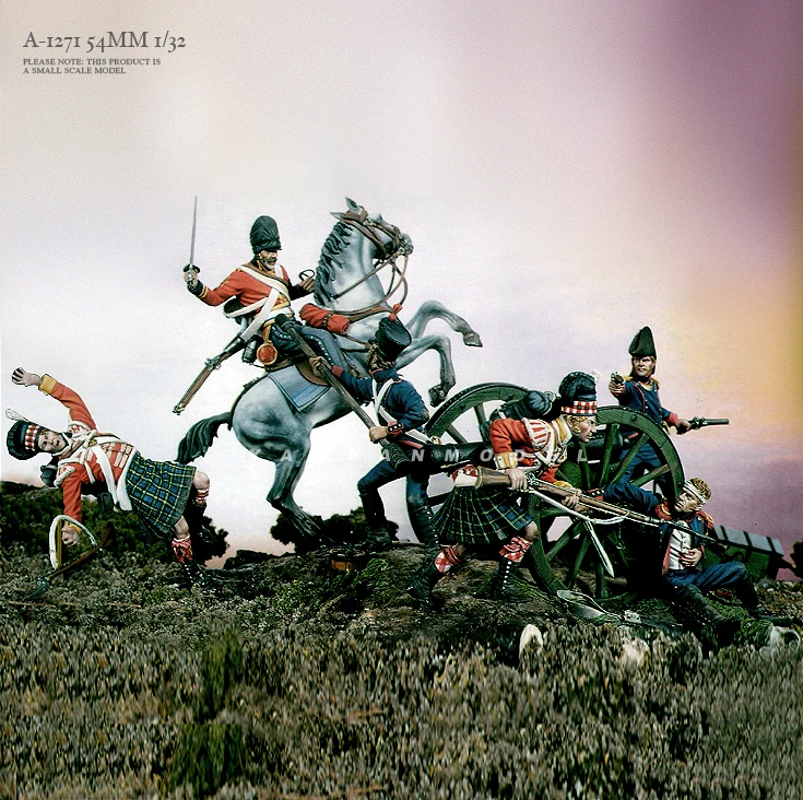 54mm 1/32 Resin Soldier model kits figure colorless and self-assembled ...