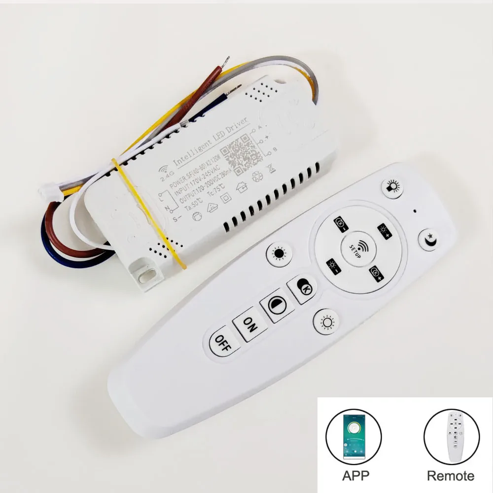 APP Control LED Driver 2.4G Remote Intelligent LED Transformer 12-24W ...
