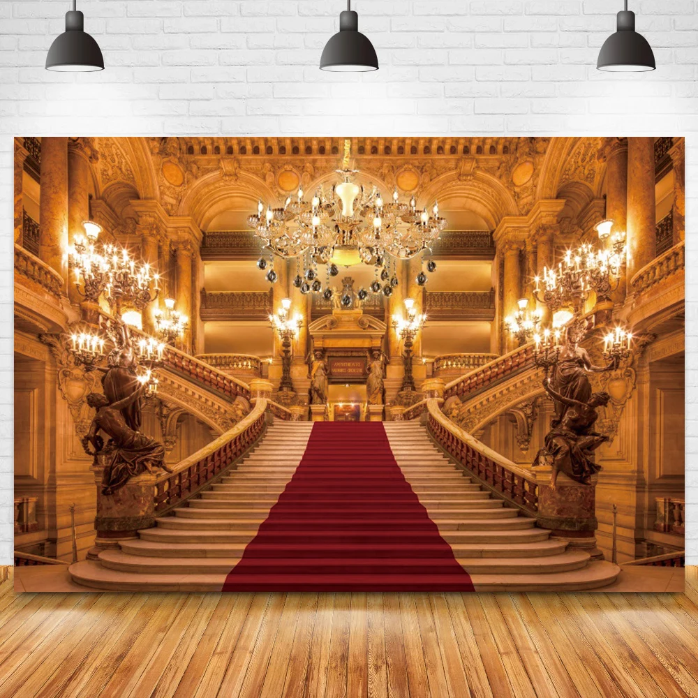 Royal Palace Retro Castles Photography Background Crystal Chandeliers ...