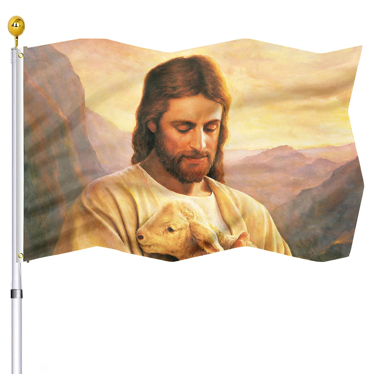 Jesus Christ Religion Faith Flag Garden Flags for House Indoor Party ...