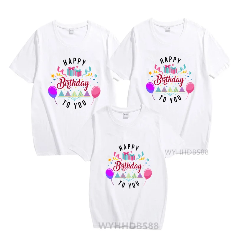 Ropa a juego para toda la familia Camisetas de fiesta de feliz ...