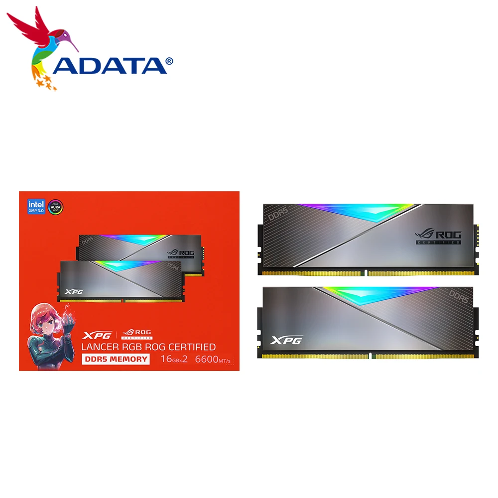 ADATA-XPG-LANCER-RGB-ROG-CERTIFIED-DDR5-Memory-RGB-16GBx2-6000MHz ...