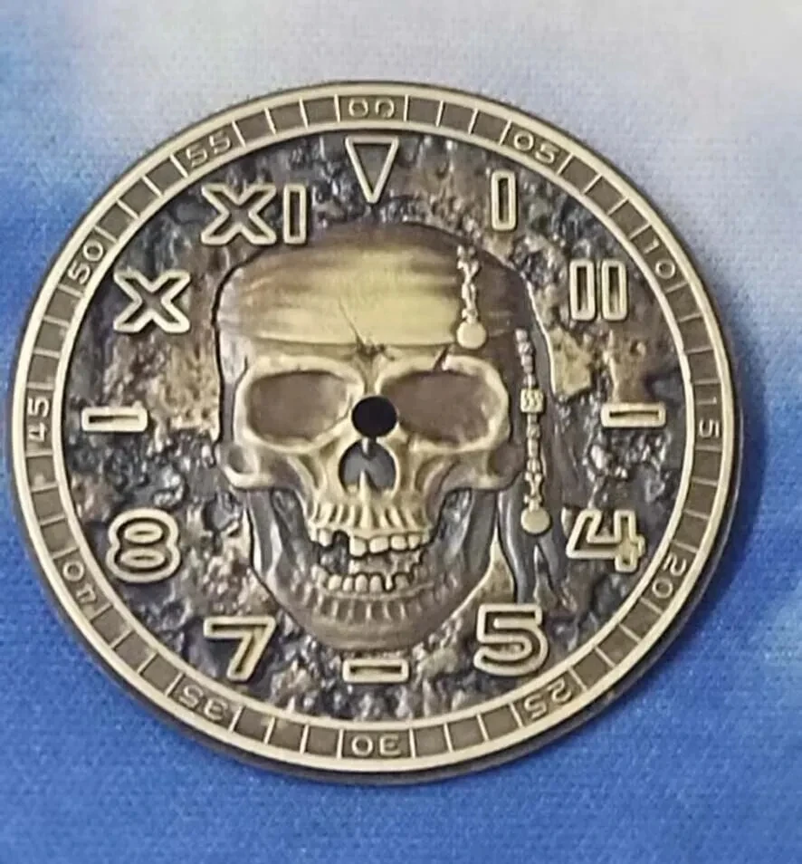 1-Piece-Handmade-Classic-Bronze-Skull-Watch-Dial-Watch-Modification ...