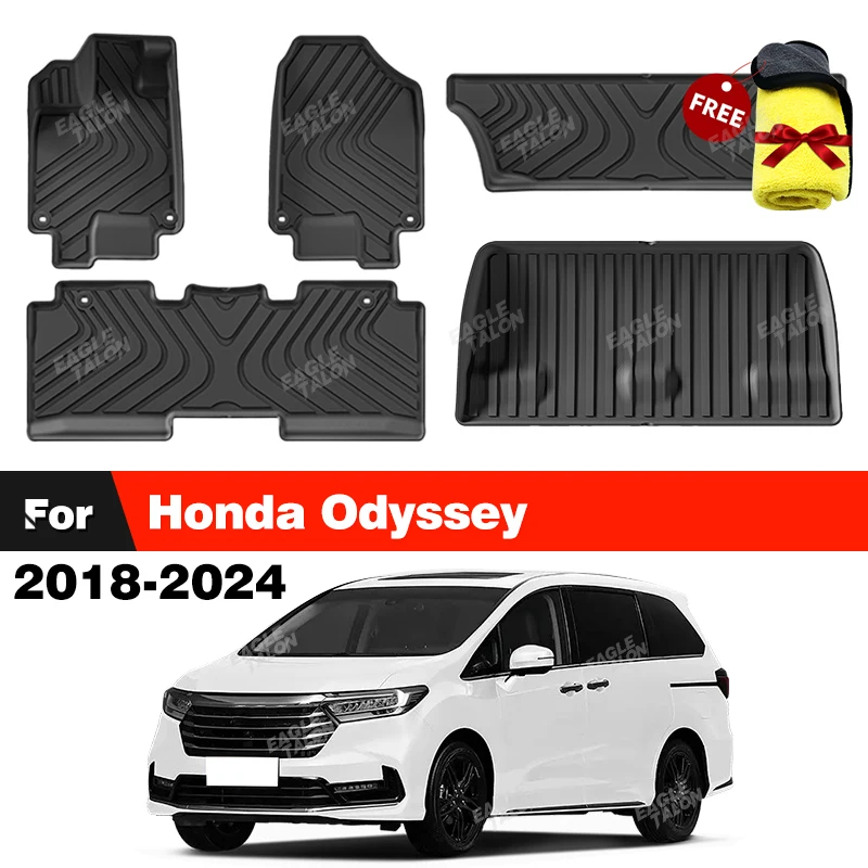 For Honda Odyssey 2024-2018 2023 2022 2021 2020 All-Weather TPE Floor ...