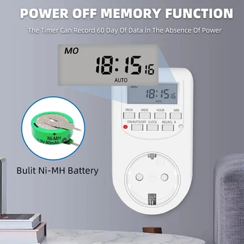 Digital Timer Switch Electronic 12/24 Hour Weekly Programmable Timing ...