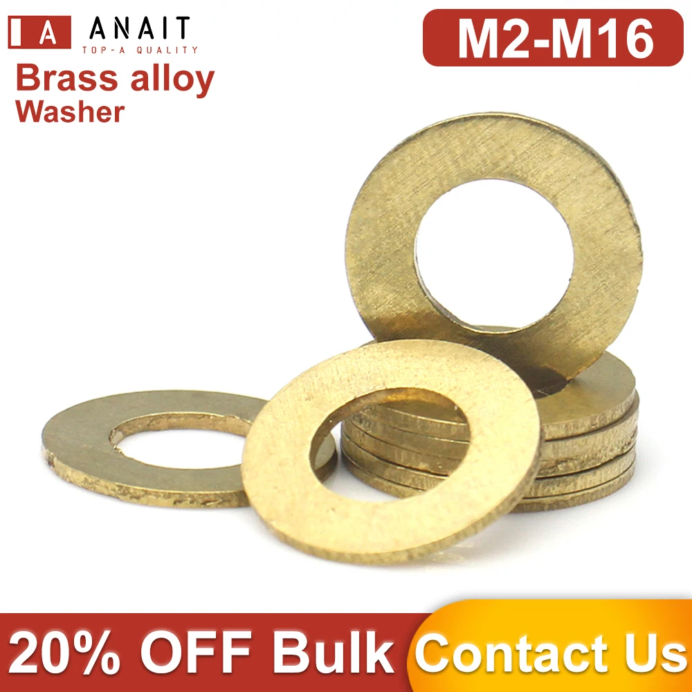 2-100Pcs M2 M2.5 M3 M4 M5 M6 M8 M10 M12 M14 M16 Brass Copper GB97 Thick ...