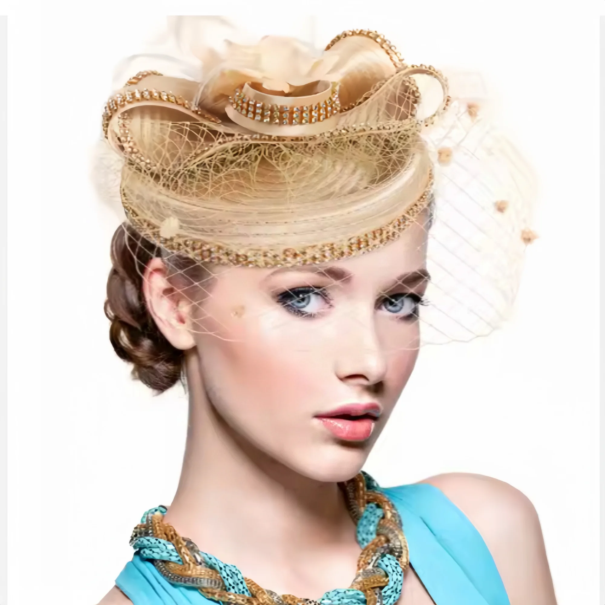 Perfect Satin Flower Fascinator Wedding Hat Unique Derby Party Hat ...