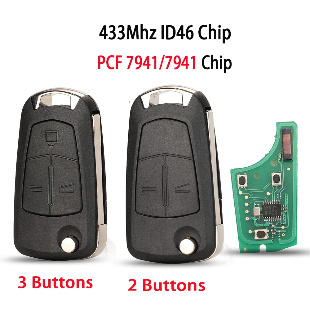 Car-Key-PCF7946-7941-2-3Buttons-Remote-Car-Key-Control-For-Opel ...