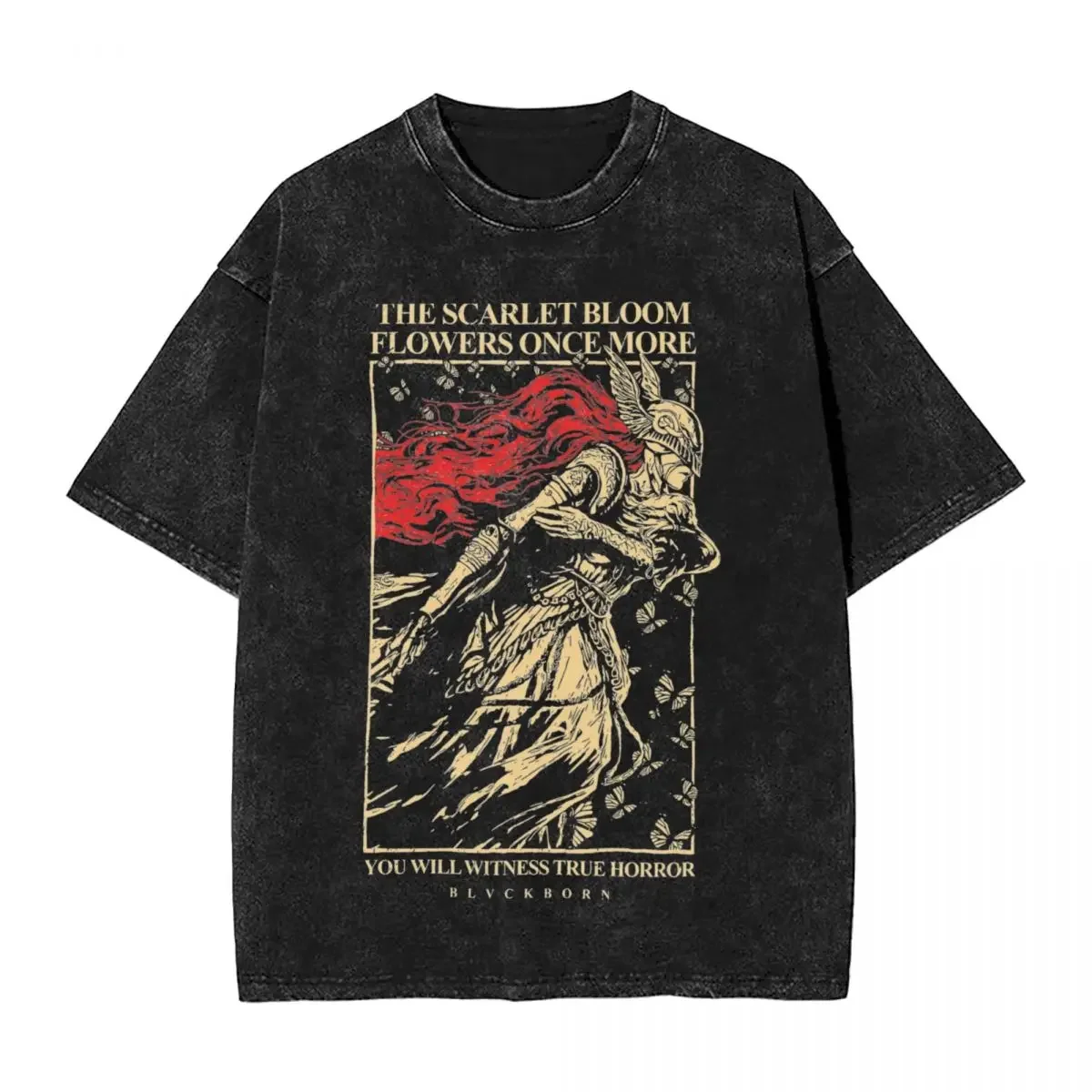 Washed-Eldaned-Ringed-Malenia-Blade-of-Miquella-camiseta-vintage ...