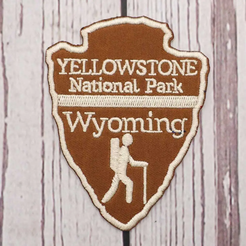 YELLOWSTONE-NATIONAL-PARK-Embroidered-Patch-Hook-Loop-Sew-on-Embroidery ...