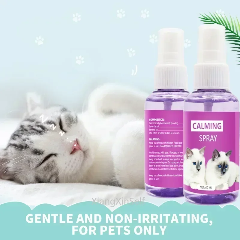 60ml calming spray Feline anti stress pheromone emotional soothing ...