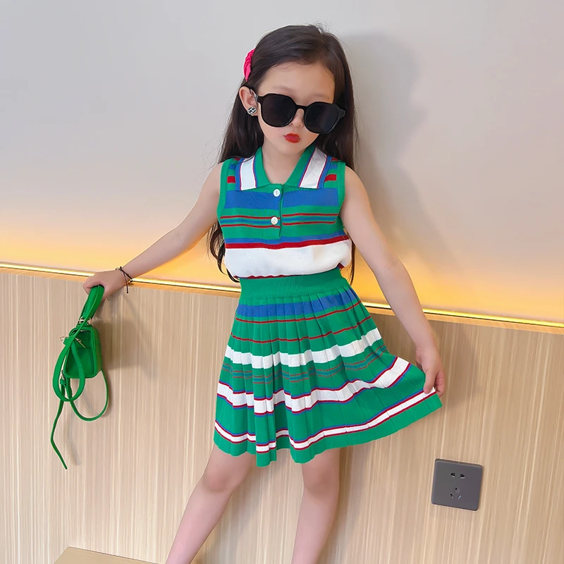 Ins Childrens Girls Skirts Set | Preppy Toddler Girl Clothes - Summer ...