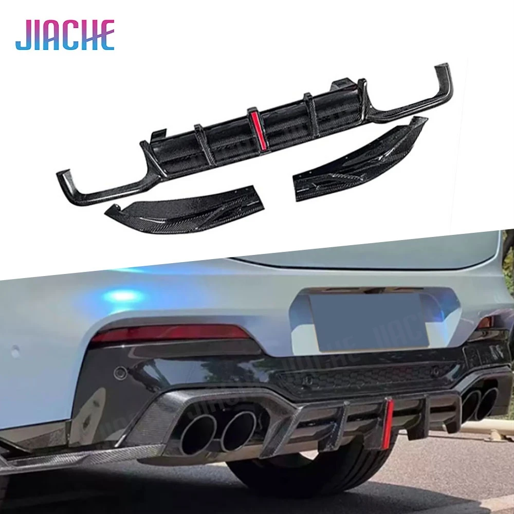 Carbon-Fiber-Rear-Bumper-Lip-Spoiler-Rear-Diffuser-Splitters-Canard ...
