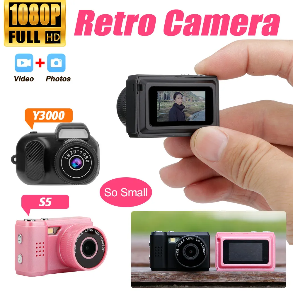 S5 Retro Mini Camera With Screen Indoor Home Outdoor 1080p Sports ...