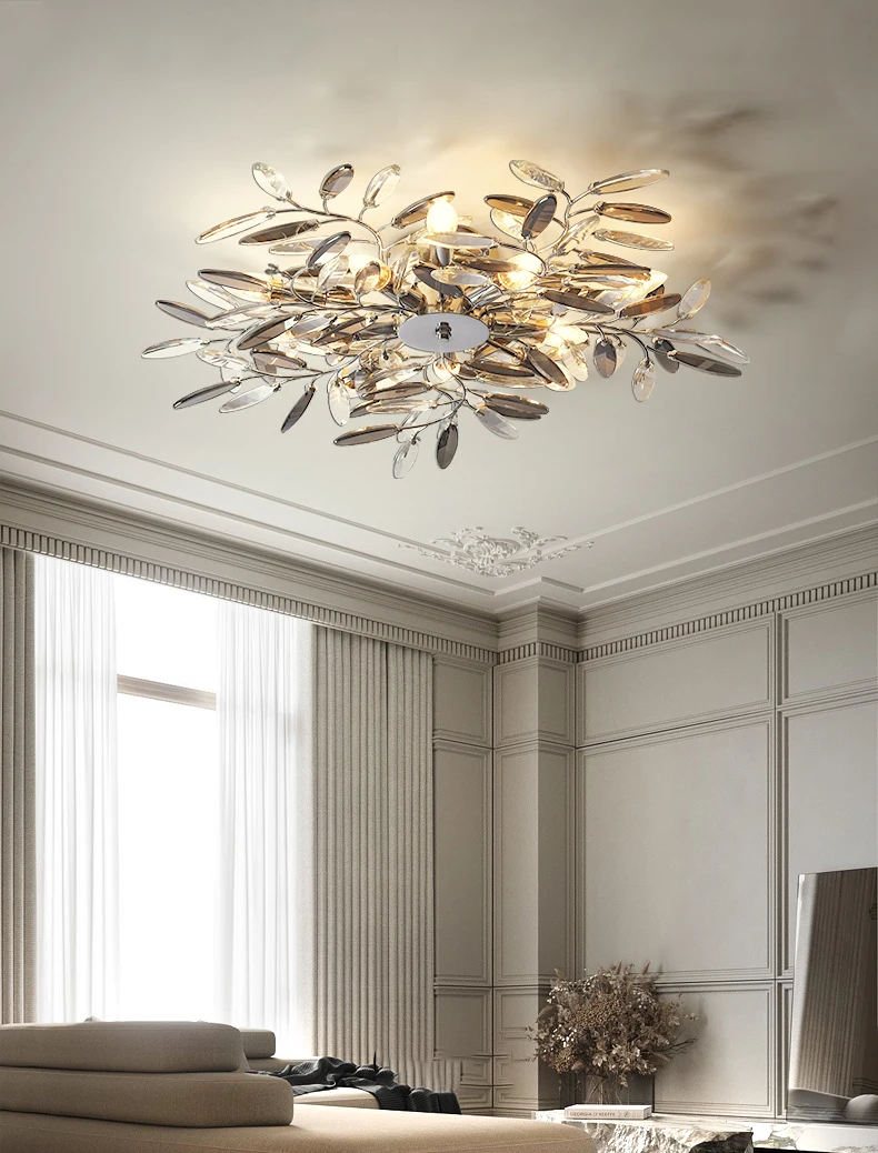 Flower Junction Chrome Olive Flower Crystal Chandelier – NYRALONDON