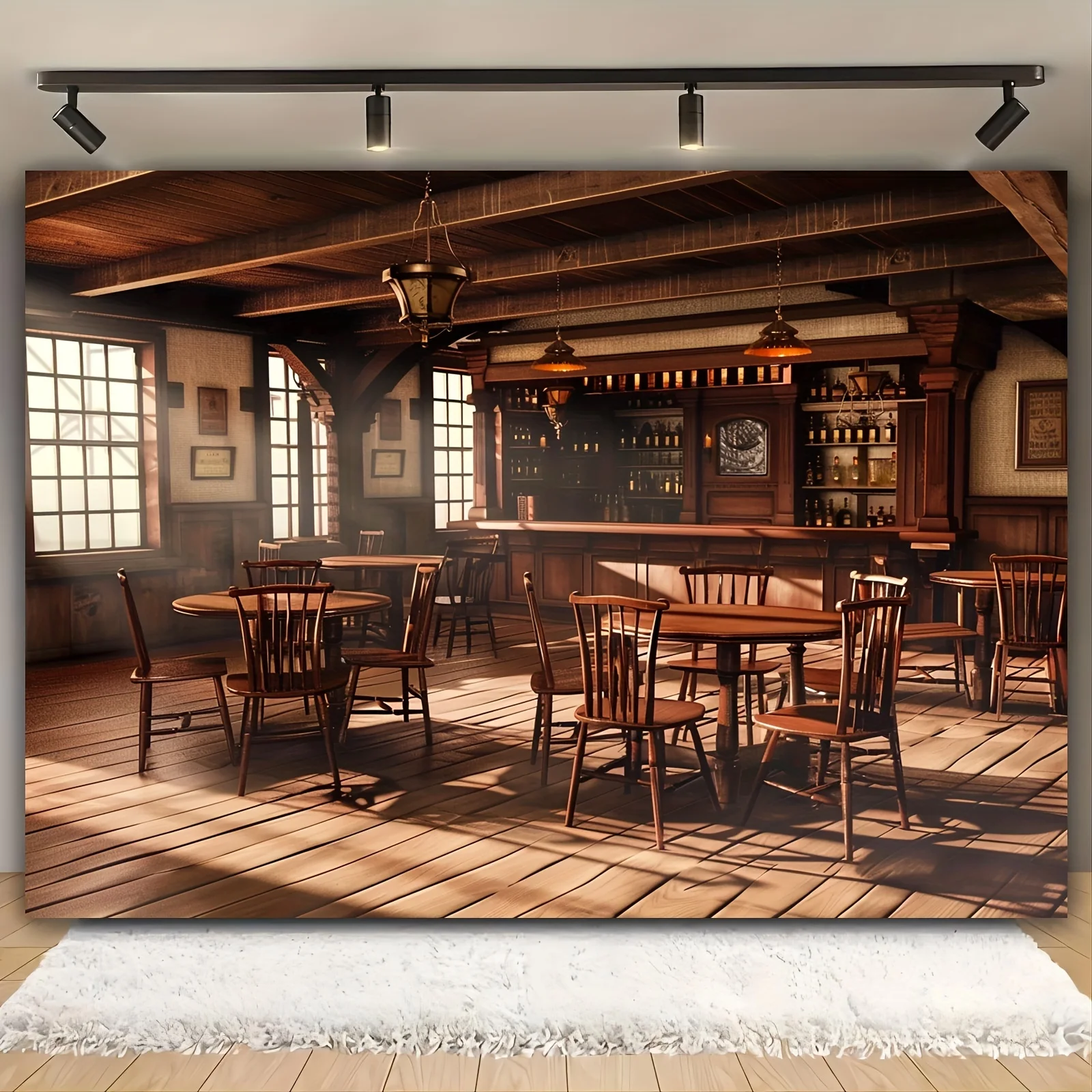 1pc Wild West Achtergrond Retro Western Cowboy Saloon Bar Achtergrond ...
