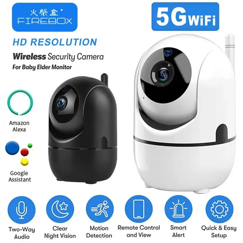5GHZ IP WIFI Camera HD 1080P Smart Home Security Cam Auto Track Night ...