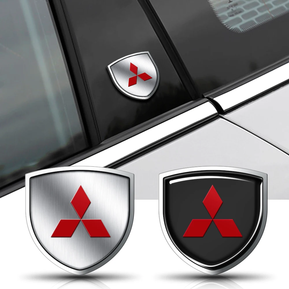3D-Metal-Styling-Body-Fender-Decoration-Shield-Stickers-For-Mitsubishi ...